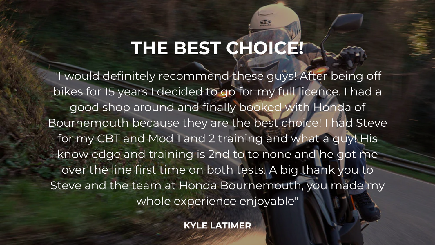 Full License Motorbike Course | Bournemouth